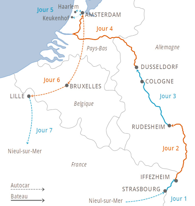 Croisière sur le Rhin 1: 7 j. (02→08/04/24) – Balades Nieul Loisirs
